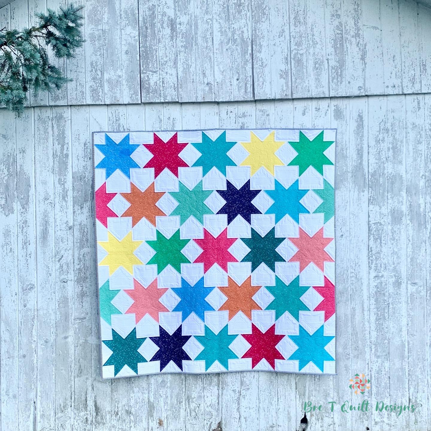 Offset Star Quilt Pattern Free By Then Came June - Bre T Quilt Designs