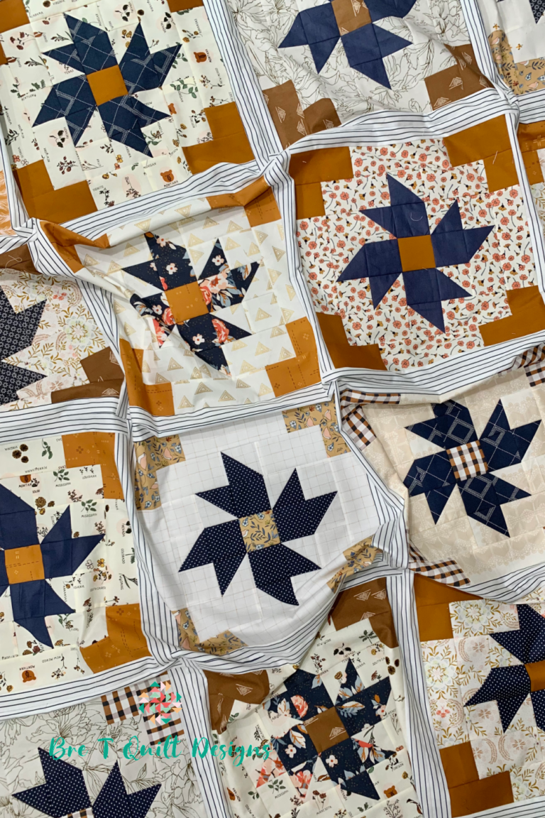 Floral Hall Flower Quilt Pattern - Bre T Quilt Designs