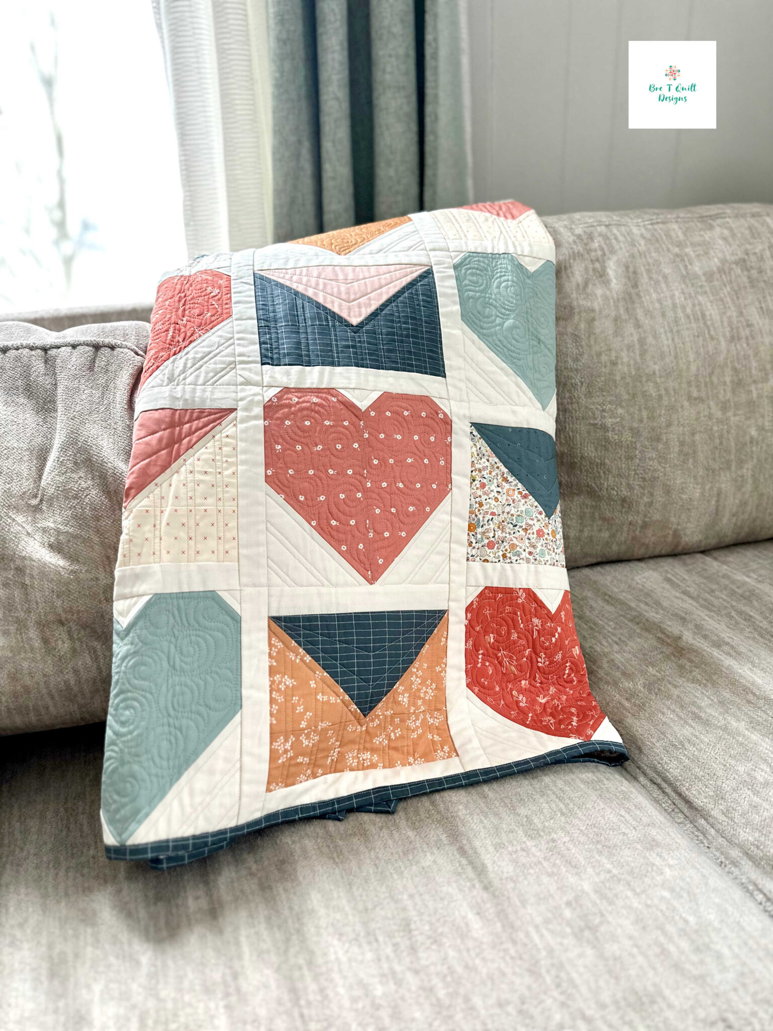 Simple Heart Quilt Pattern: Love Letters Explained - Bre T Quilt Designs