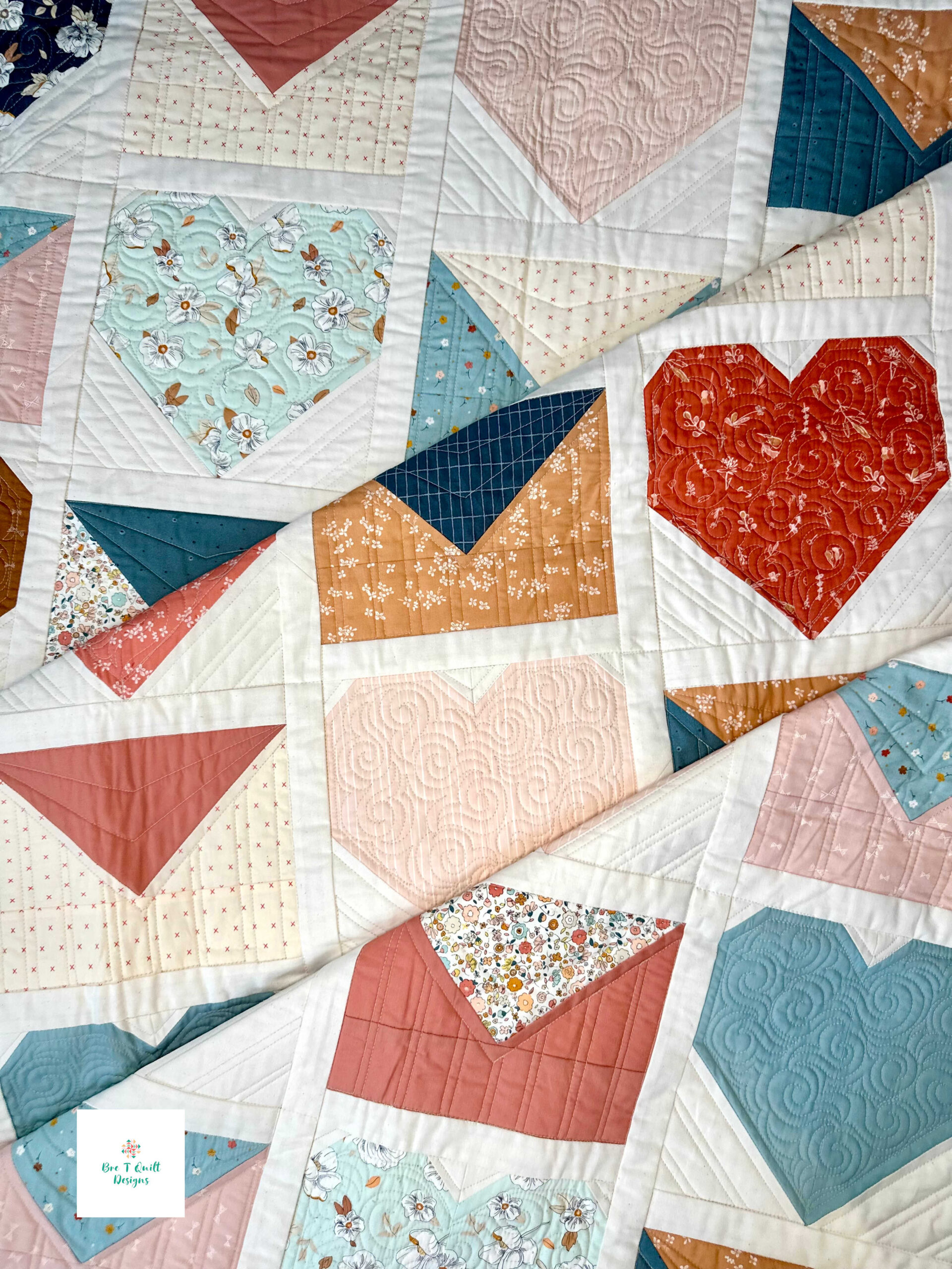 Simple Heart Quilt Pattern: Love Letters Explained - Bre T Quilt Designs